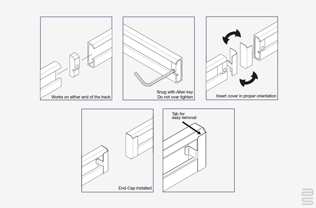 Classic Wall Track End Cap | AS Hanging