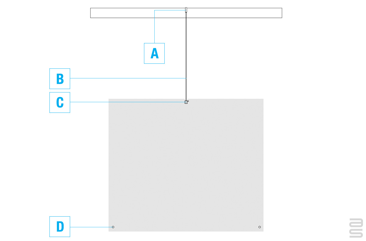 Art Hanging System for display on fabric wall | AS Hanging