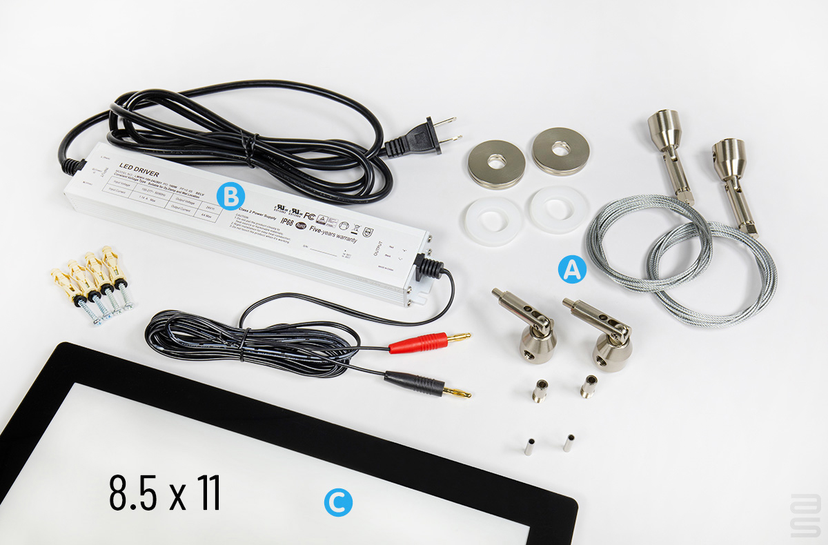 All-in-One Display It LED Articulated Piers Kit, Letter (8.5 x 11) | AS ...